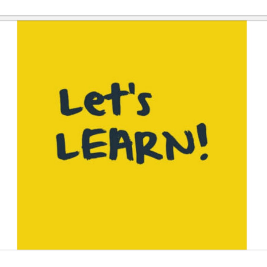 Let's learn together - YouTube